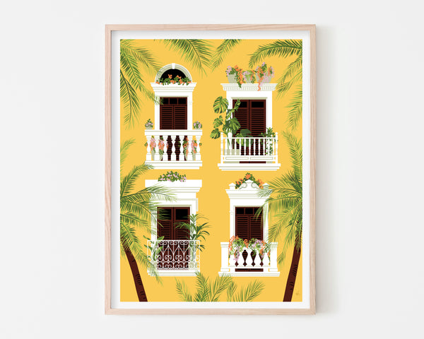 Puerto Rican Windows Art Print – Vero Illustrates